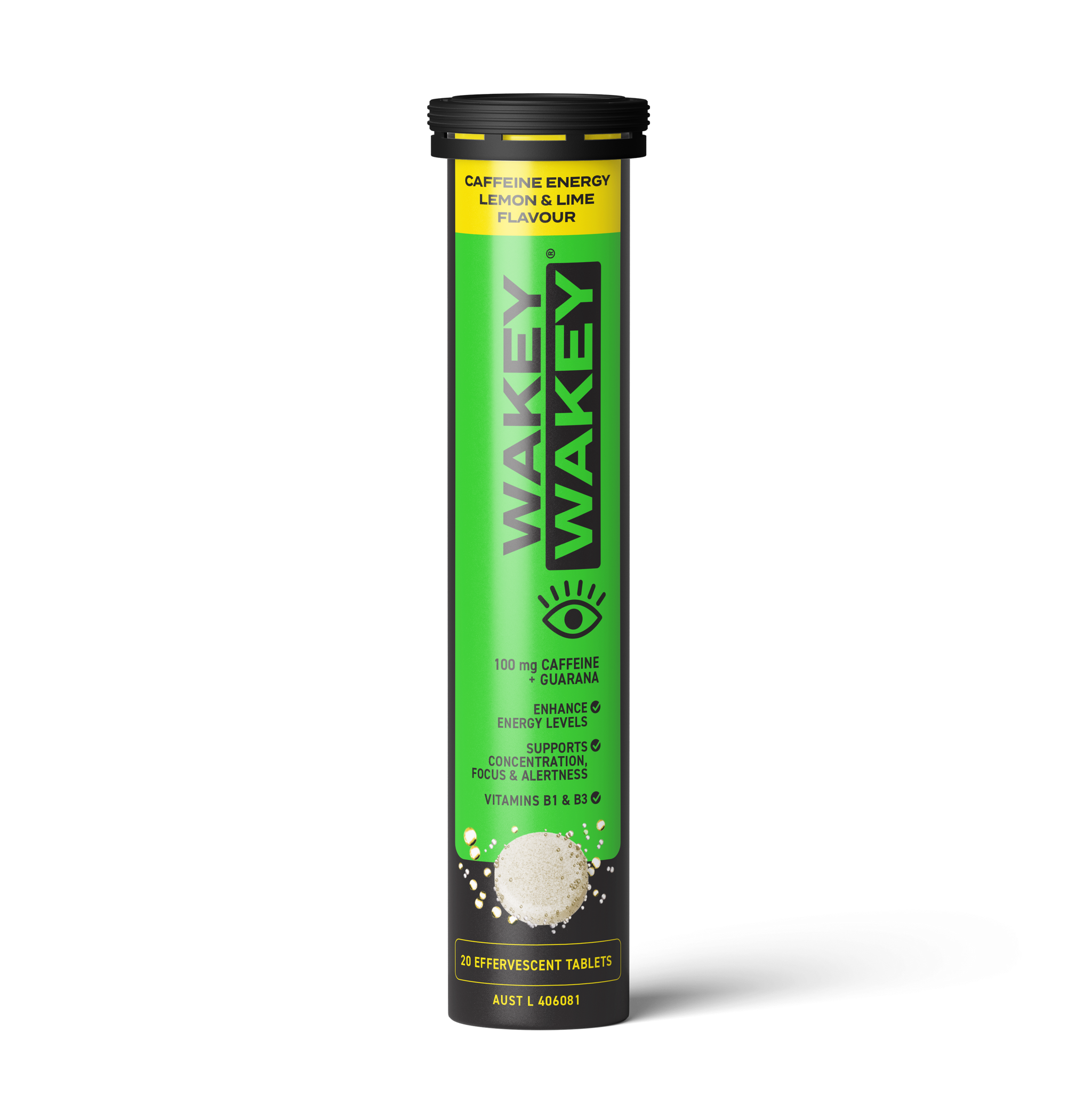 CAFFEINE ENERGY - LEMON & LIME – Wakey Wakey Energy